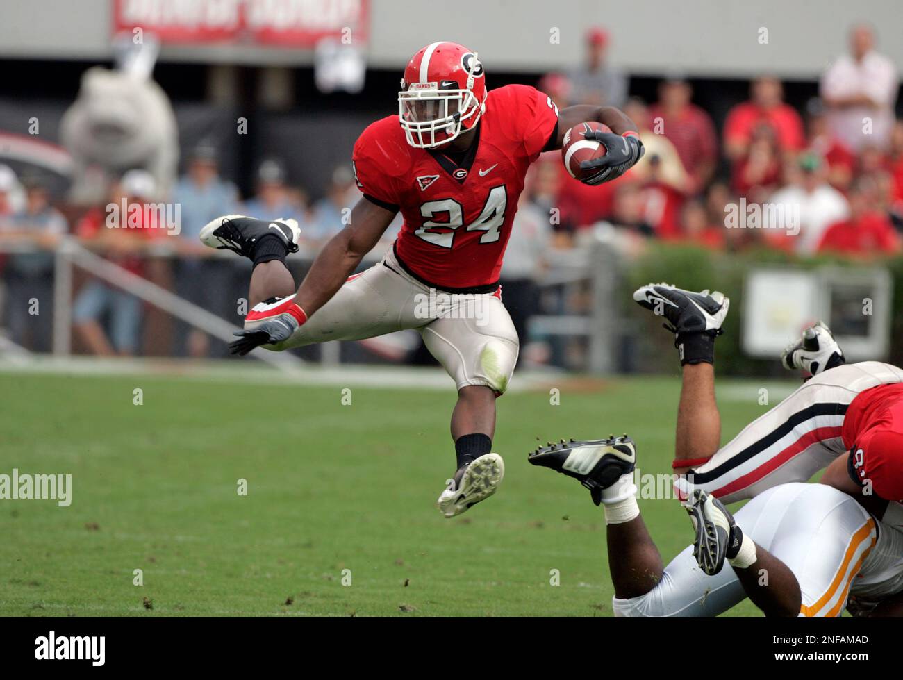 Georgia's Knowshon Moreno #24 in action against Tennessee during an ...
