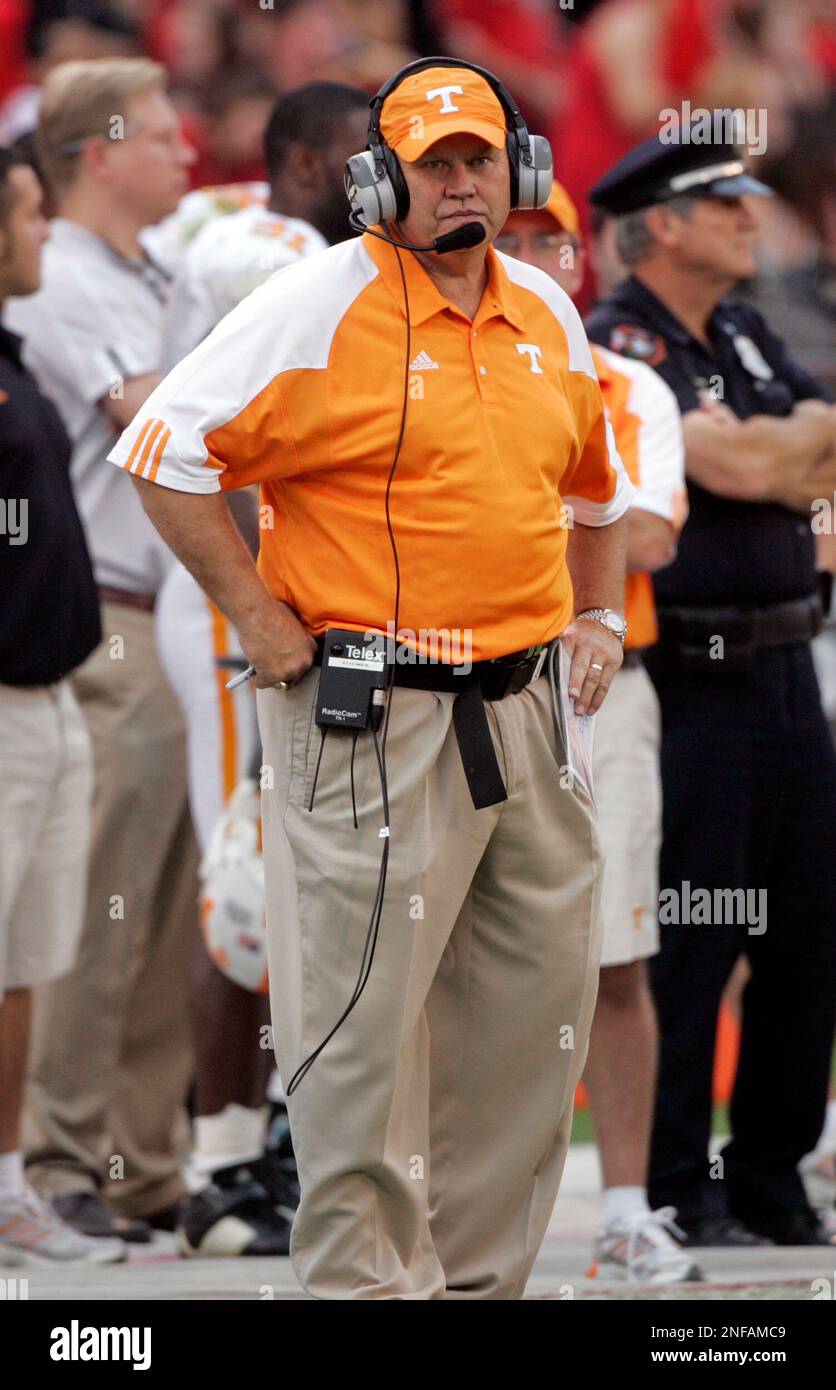 Tennessee head coach Phillip Fulmer on the sidelines against Georgia ...