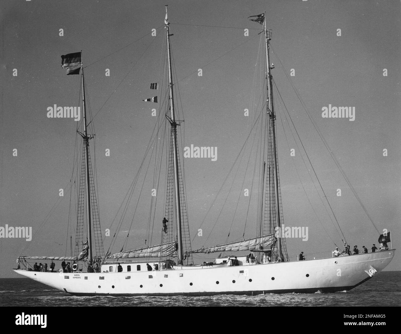 The three-master sailing ship "Xarifa" which was bought by Austrian ...