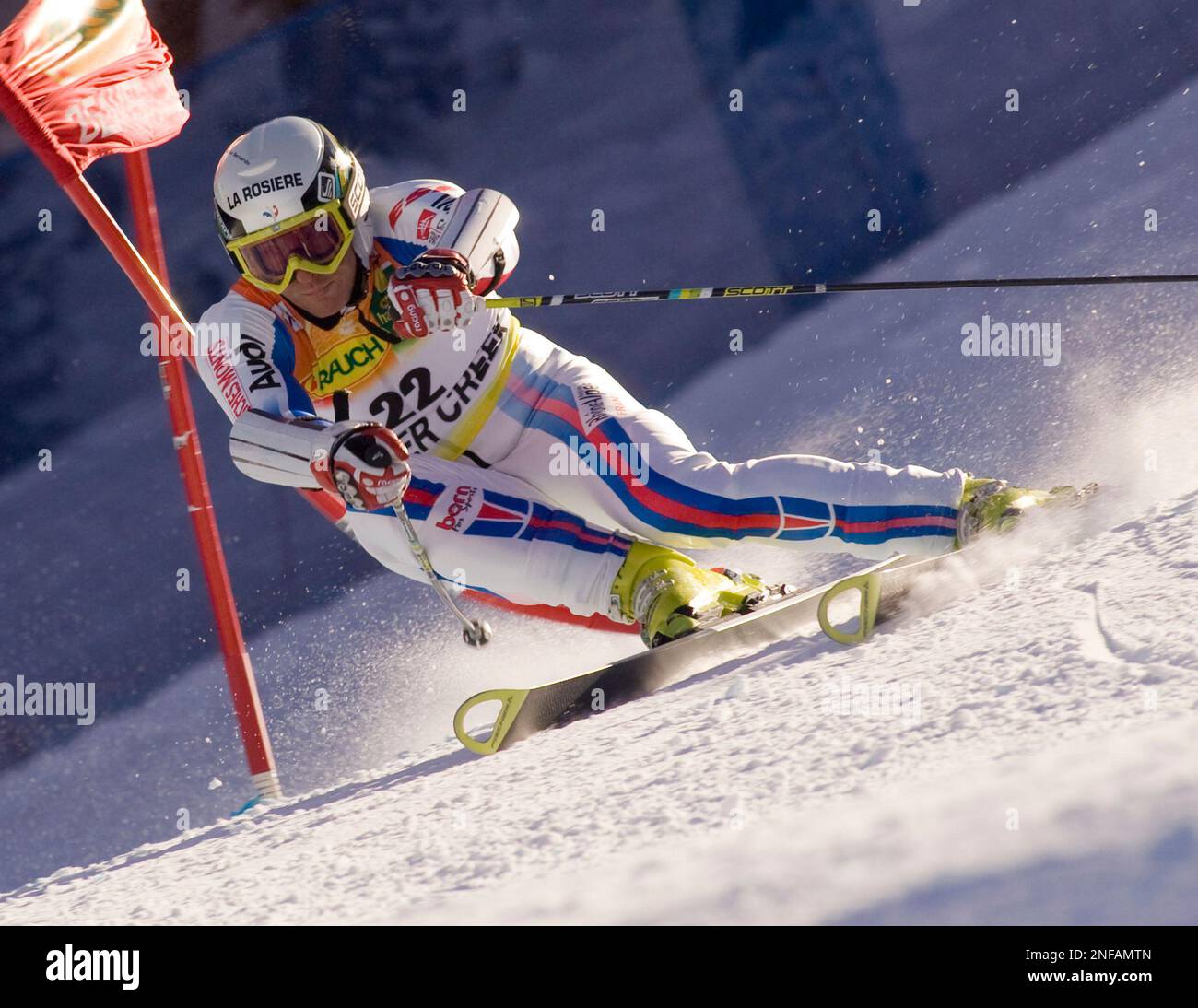 Joel Chenal of France, skis in the Giant Slalom during the men's World ...