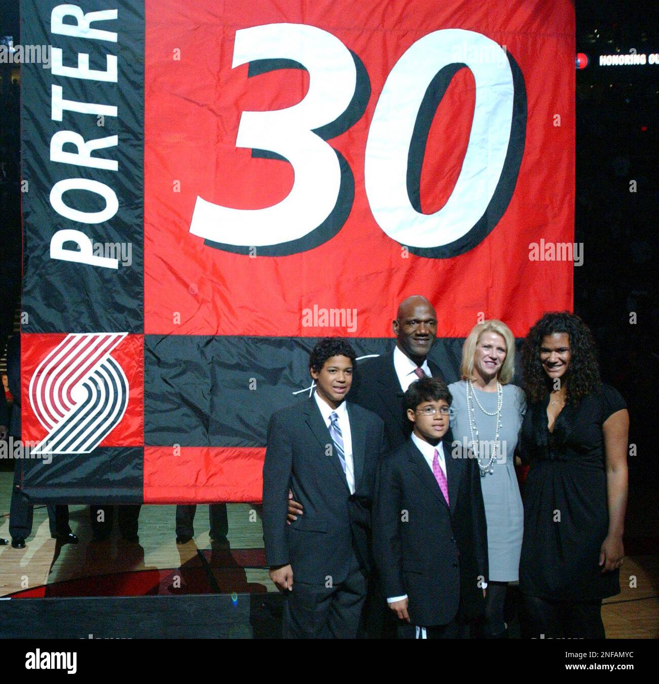 Terry Porter with his family, from left, Franklin Porter, Malcolm ...