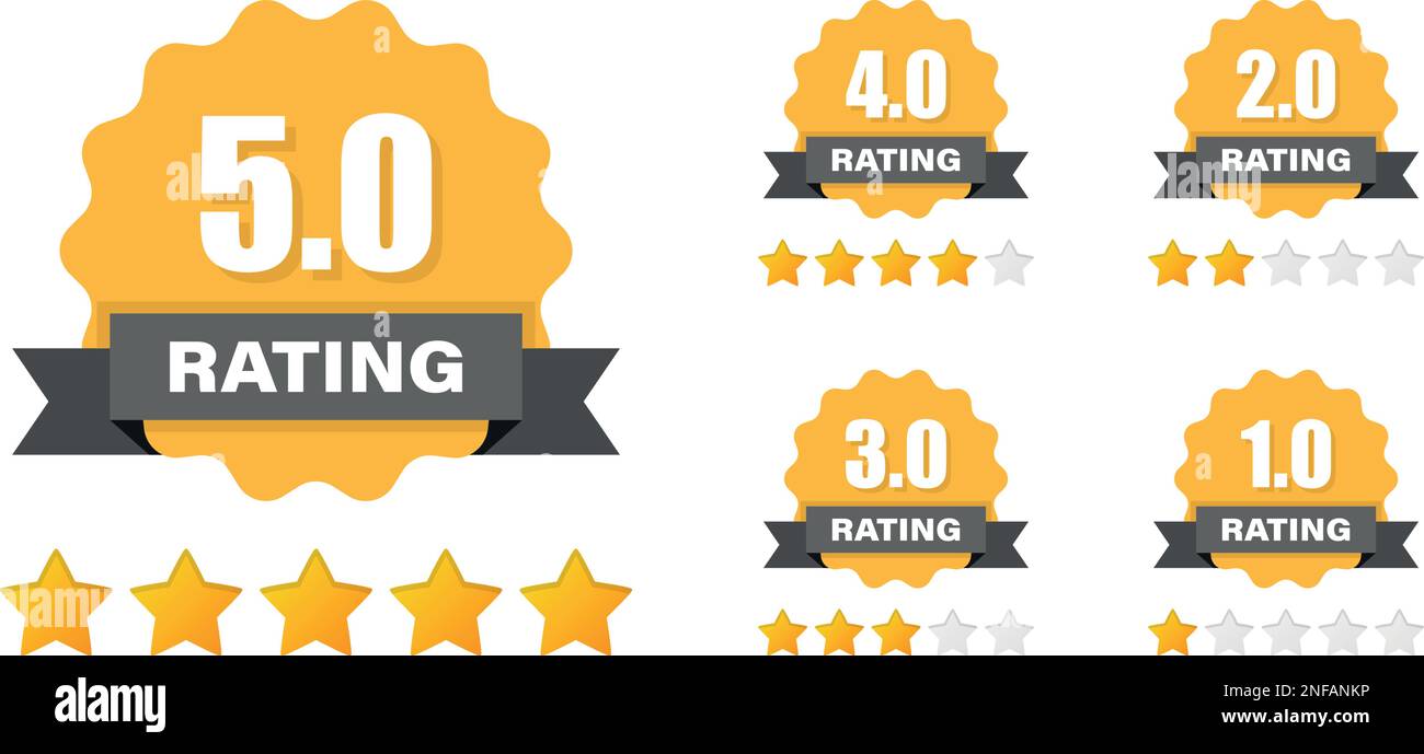 Review rating icon in flat style. Customer feedback vector illustration ...