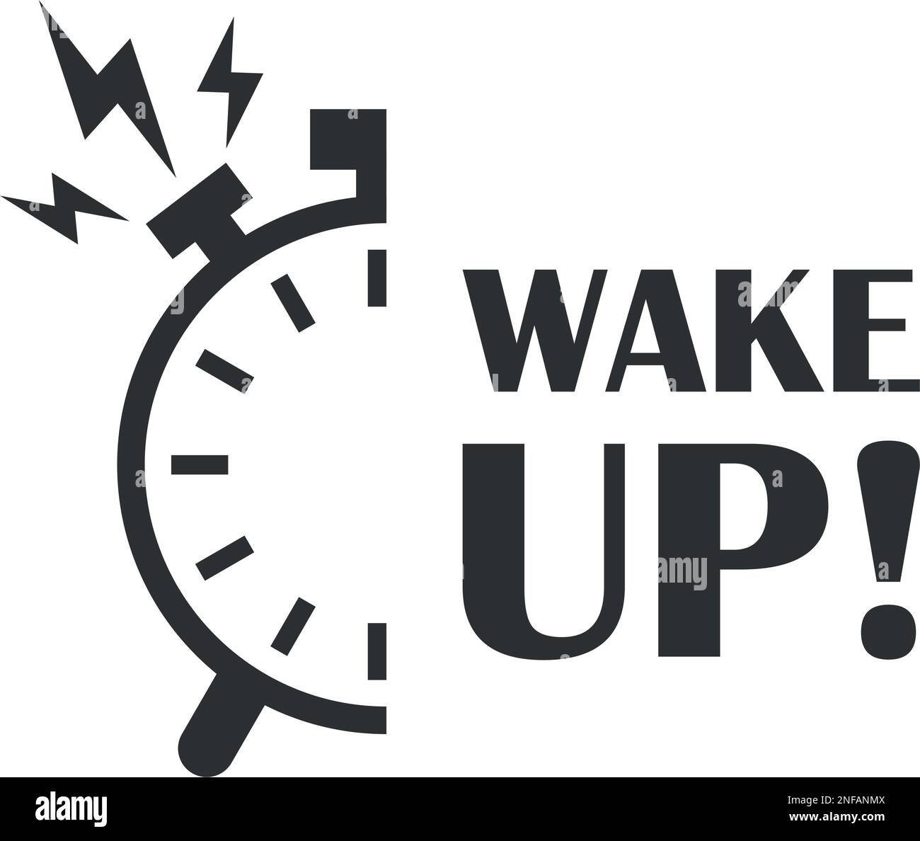 Wake up icon in flat style. Good morning vector illustration on ...