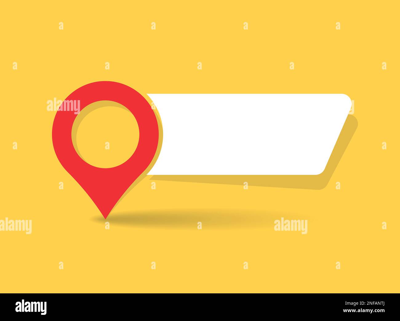 Map pin icon in flat style. Pointer destination vector illustration on ...