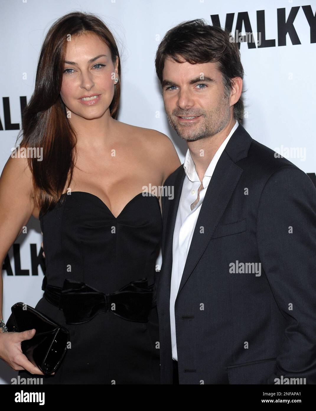 NASCAR driver Jeff Gordon and Ingrid Vandebosch attend the world ...