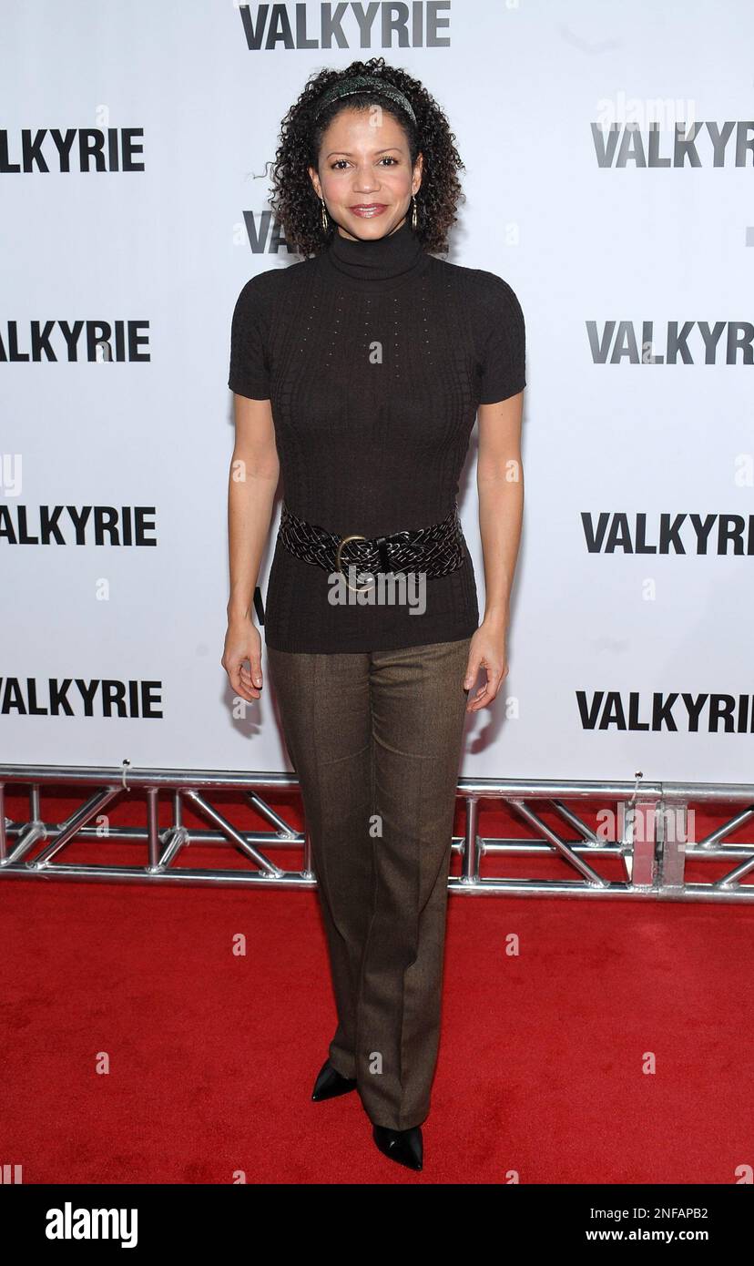 Actress Gloria Reuben attends the world premiere of 'Valkyrie' at the ...
