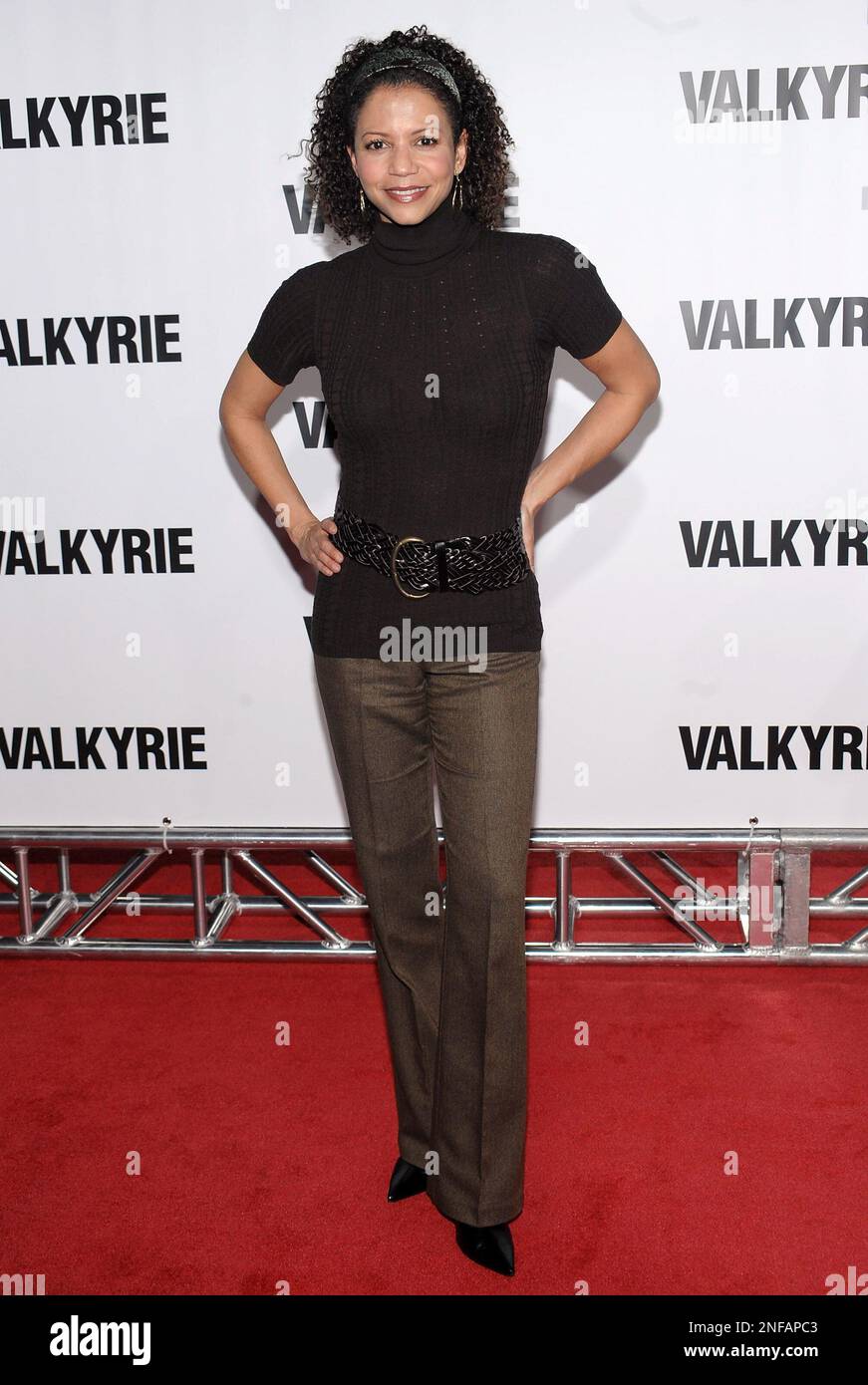 Actress Gloria Reuben attends the world premiere of 'Valkyrie' at the ...