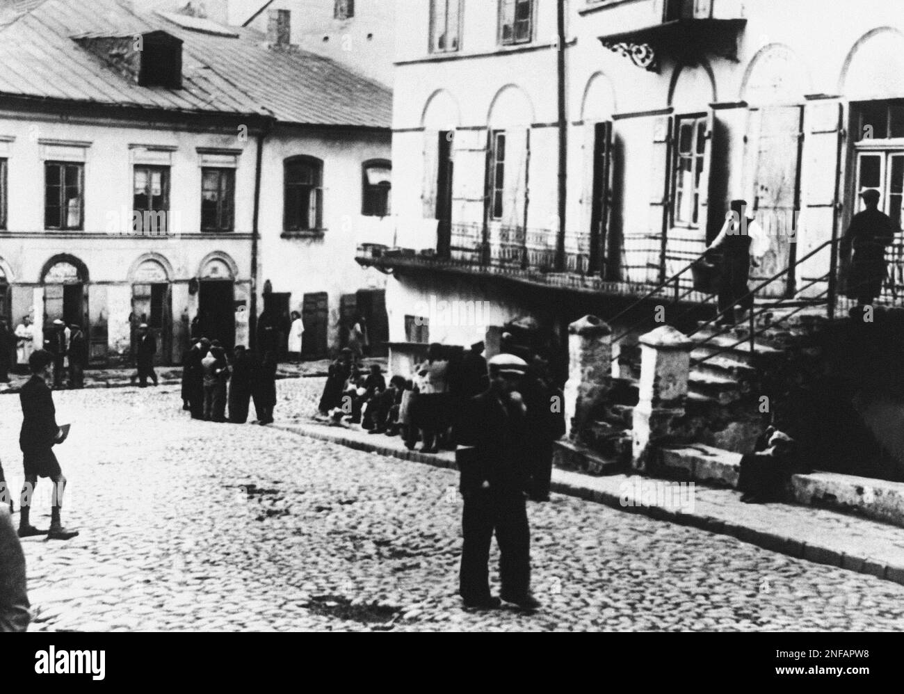 This is a view of an open square in Lublin's ghetto, shown Feb. 1, 1941 ...