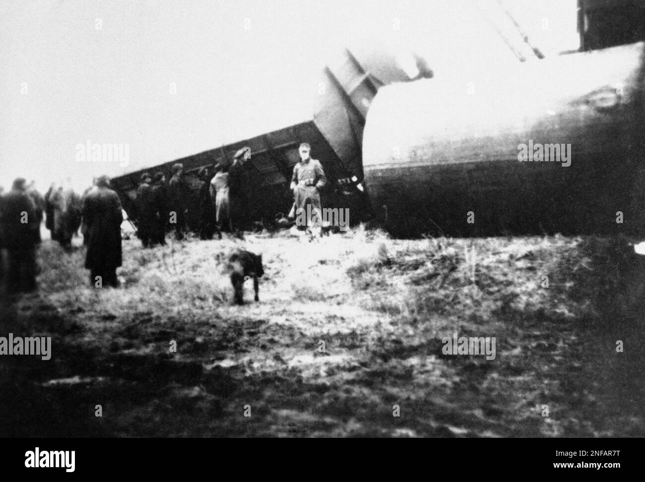 Polish underground army unit blows up a German military train, shown ...