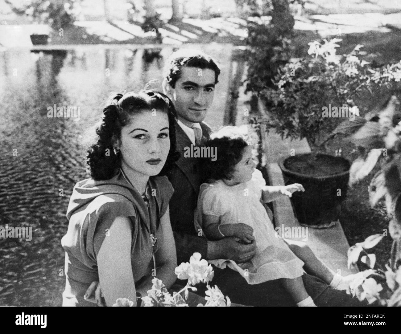 Shah Muhammed Reza Pahlevi, his wife, Queen Fawzia and the little ...
