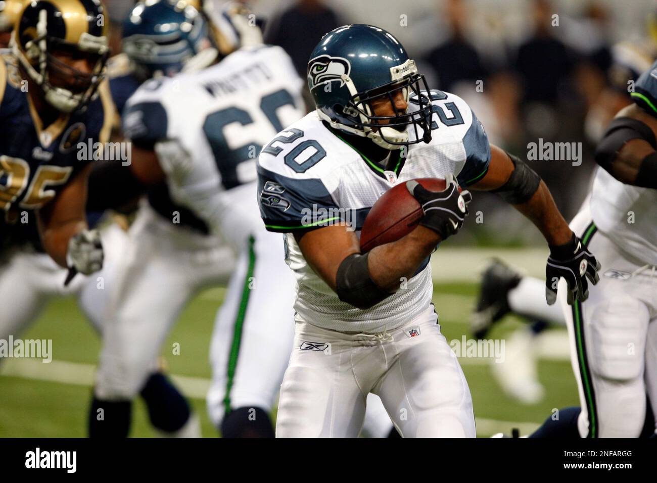 Seattle Seahawks running back Maurice Morris runs with the ball during ...
