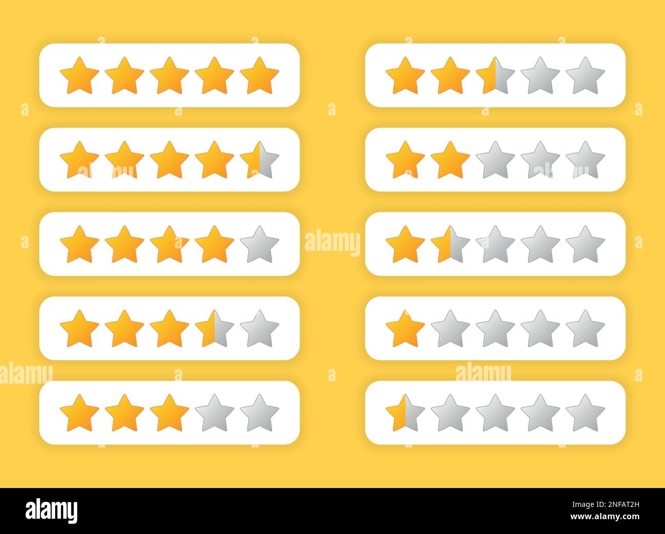 Review rating icon in flat style. Customer feedback vector illustration ...