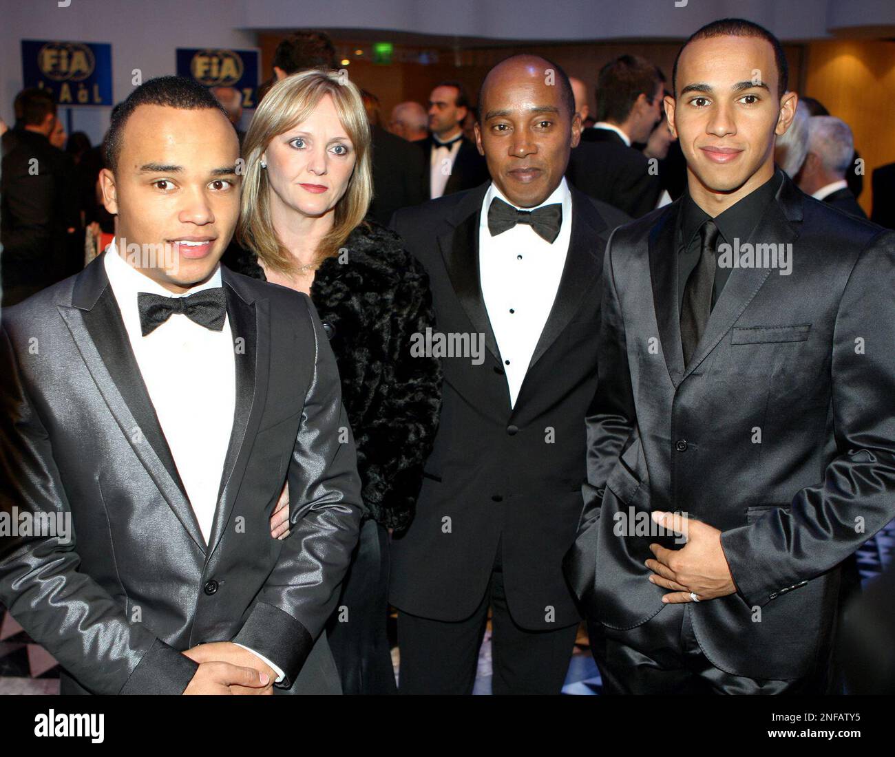 British formula one world champion driver Lewis Hamilton, right, with ...