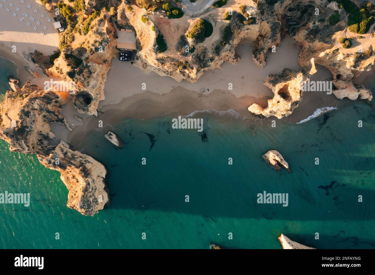 Praia da Prainha beach and Praia dos tres irmaos beach from above ...