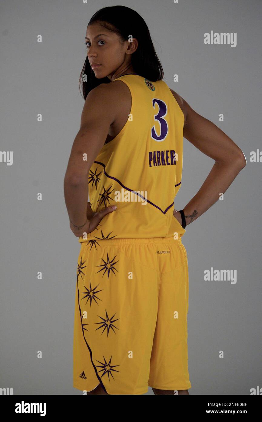 Los Angeles Sparks player Candace Parker poses for a photo at a Sparks ...