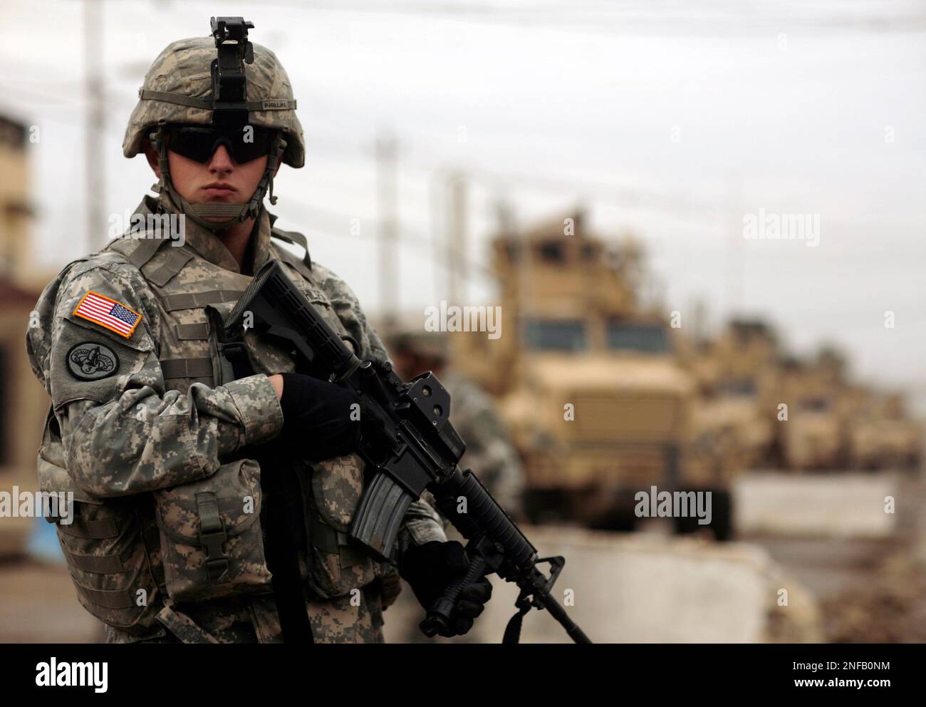 A U.S. Army soldier from 3rd Squadron, 3rd Armored Cavalry Regiment ...