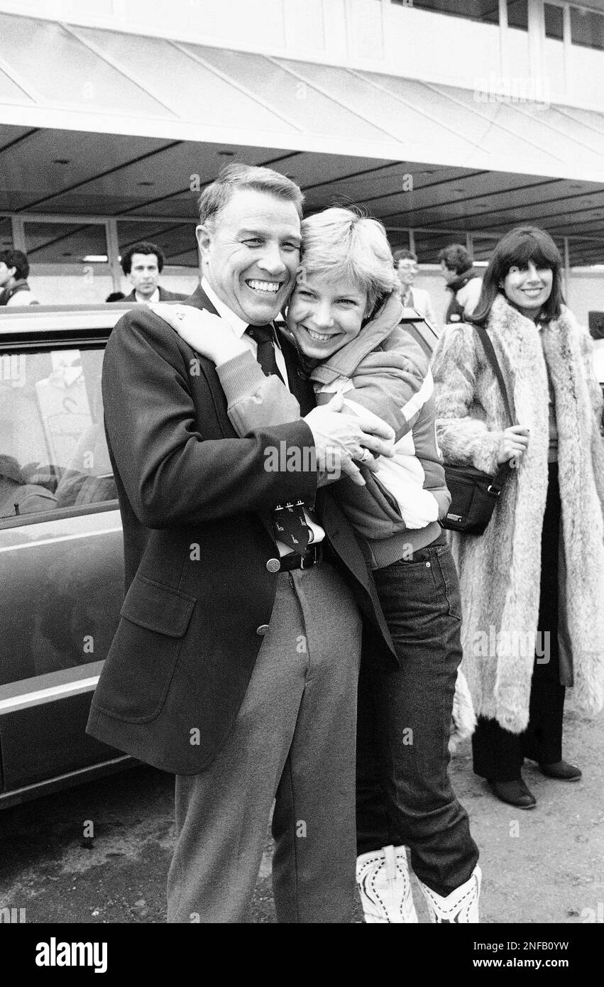 U.S. Olympic figure skater Elaine Zayak of Paramus, N.J., gets a ...