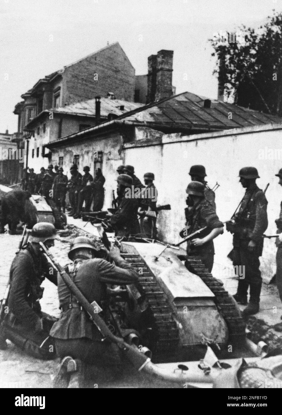 The last phases of the fighting in Warsaw, with famous German "Goliath ...
