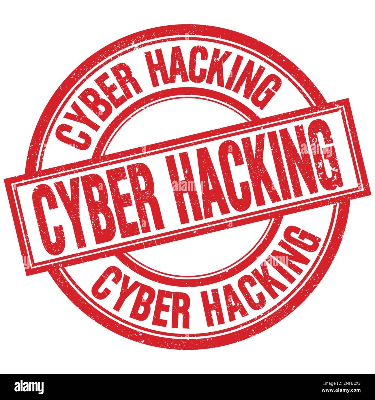 CYBER HACKING text written word on red round stamp sign Stock Photo - Alamy