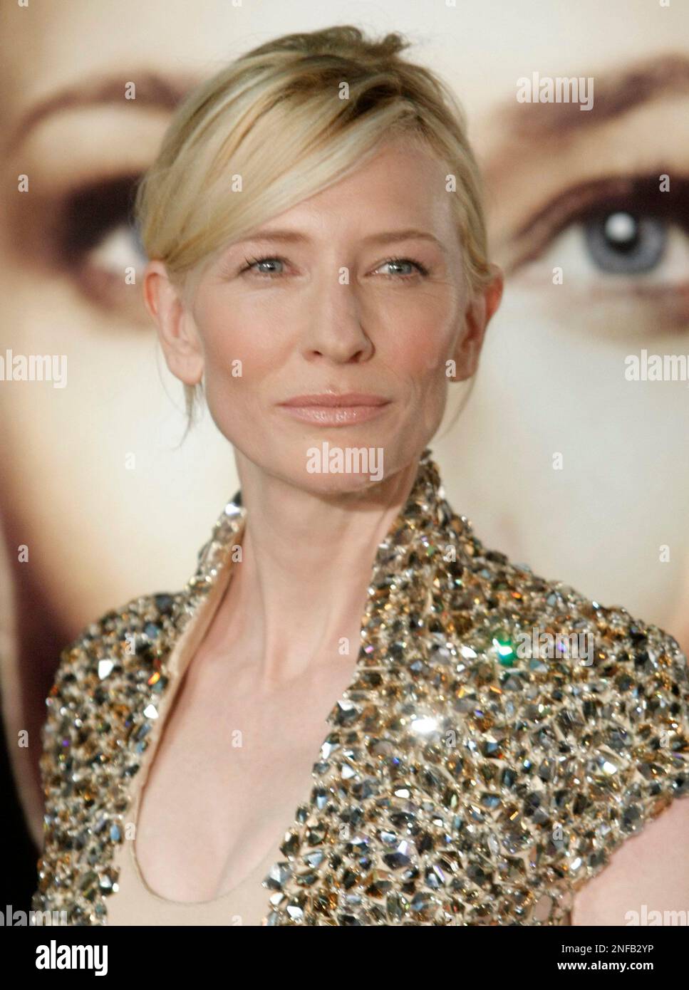 Actress Cate Blanchett poses on the press line at the premiere of the ...