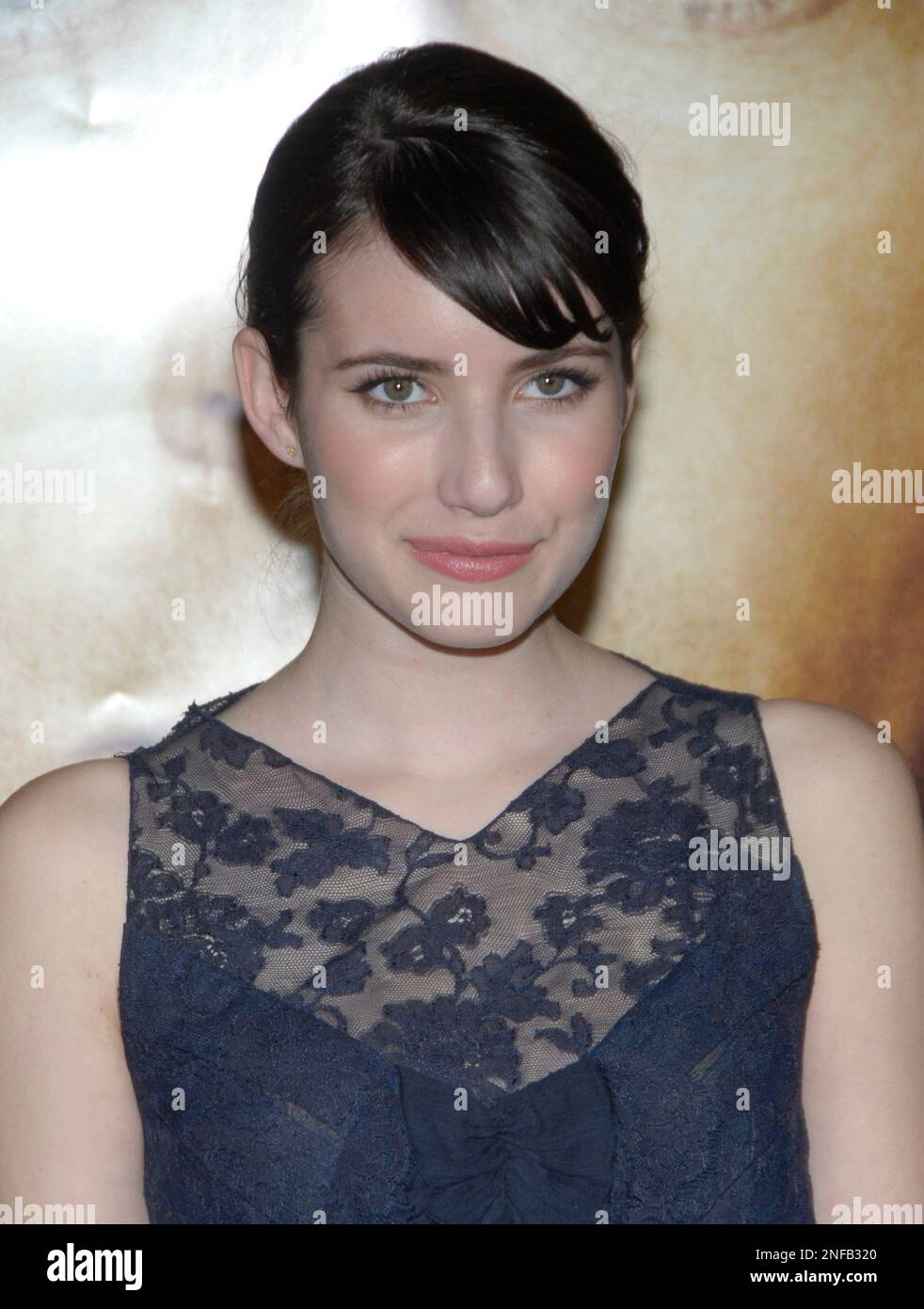 Actress Emma Roberts poses on the press line at the premiere of the ...