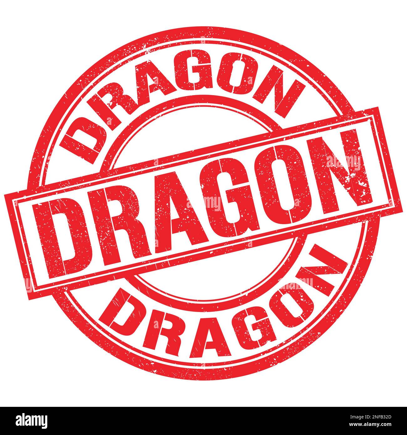 DRAGON text written on red round stamp sign Stock Photo - Alamy