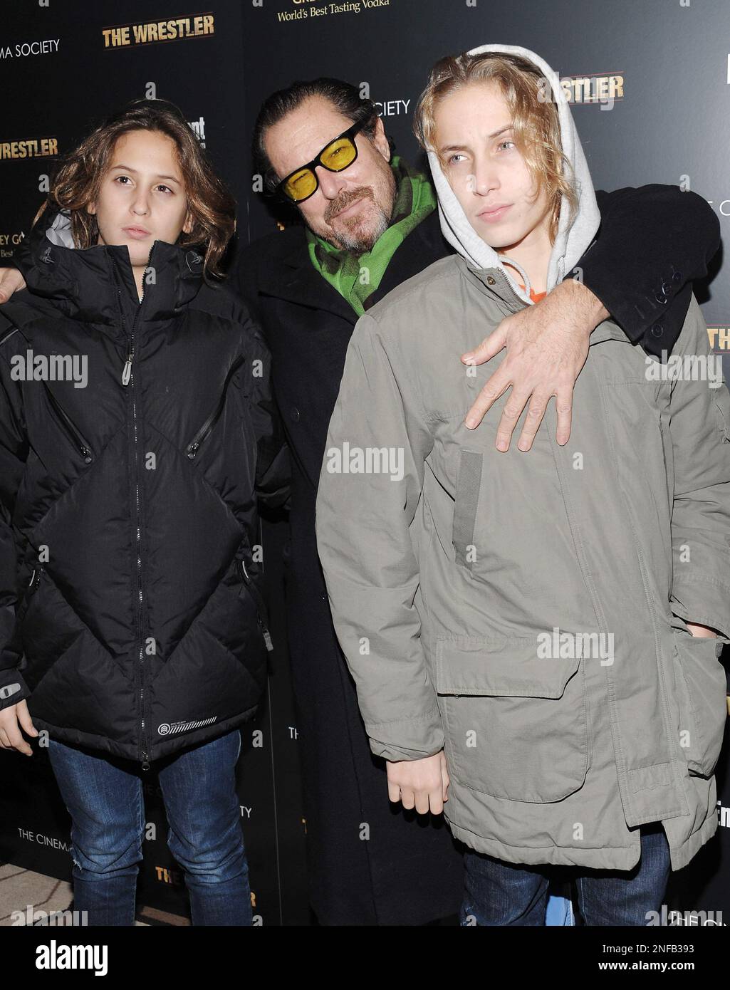 Artist Julian Schnabel and his sons Cy Schnabel and Olmo Schnabel ...