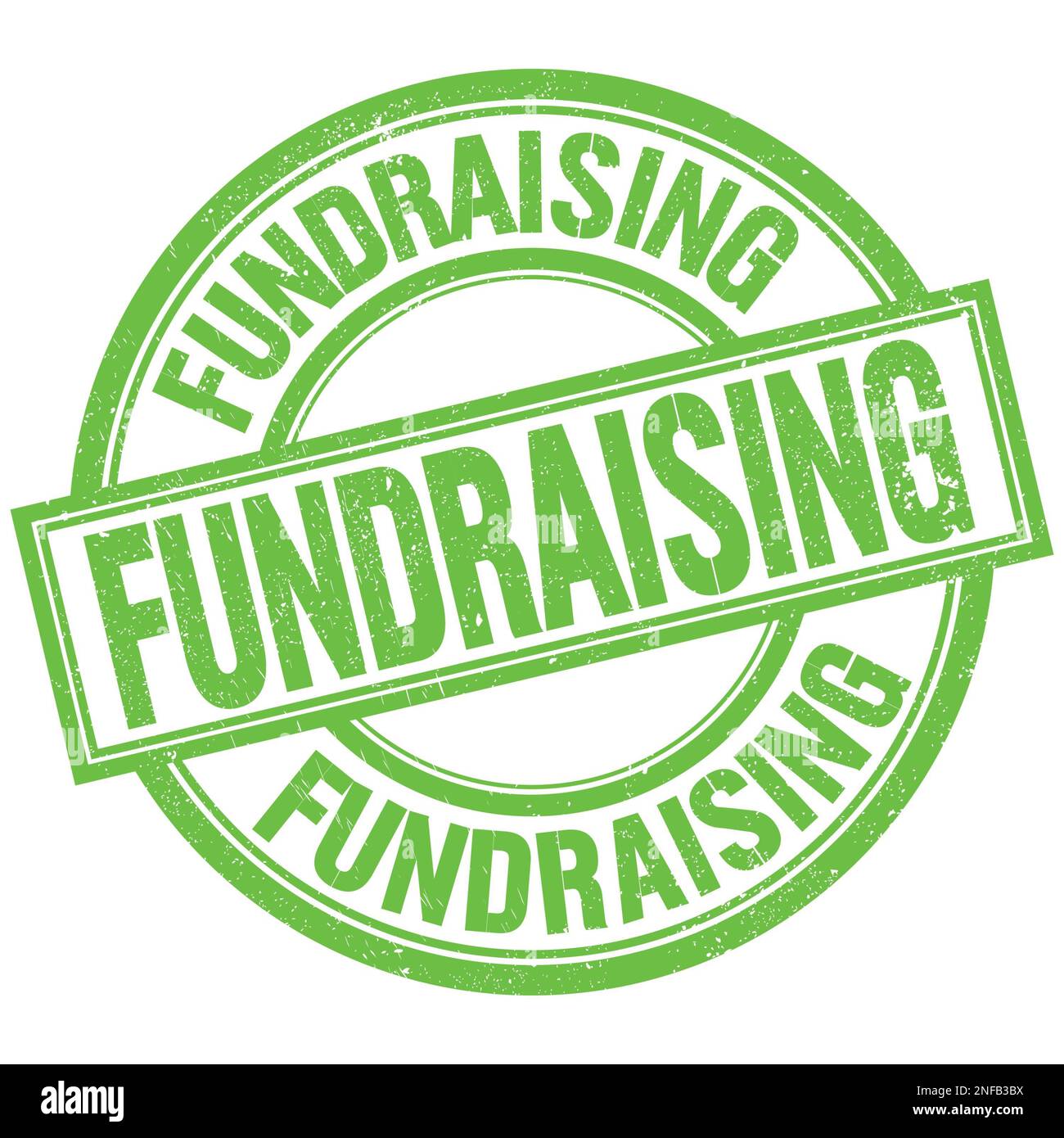 FUNDRAISING text written word on green round stamp sign Stock Photo - Alamy