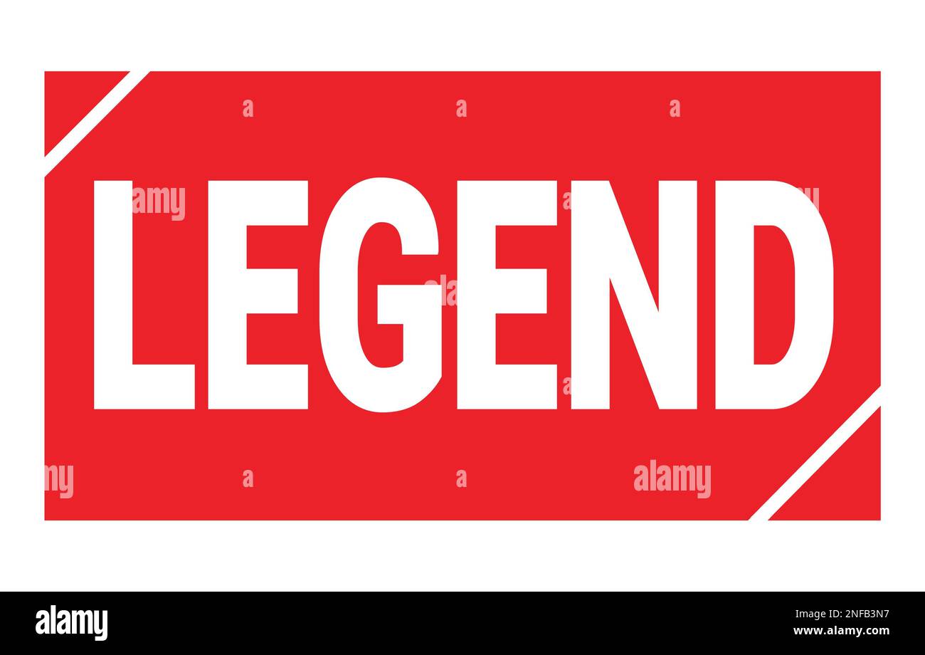 LEGEND text written on red rectangle stamp sign Stock Photo - Alamy