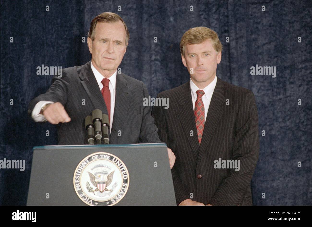 Vice President George Bush, the Republican presidential candidate, is ...