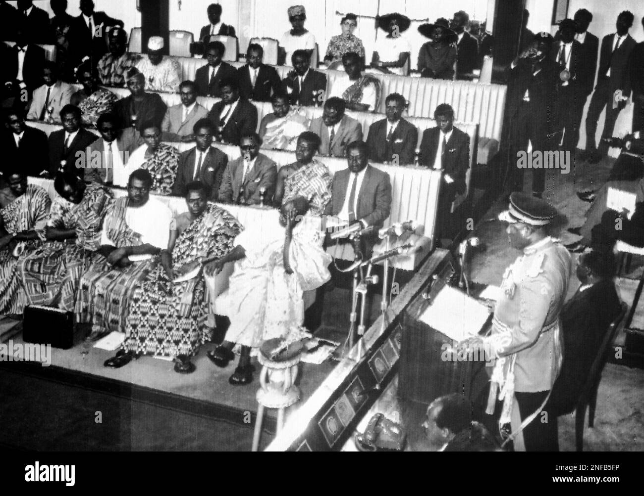 Joseph Ankrah, Chairman of the Ruling National Liberation Council ...