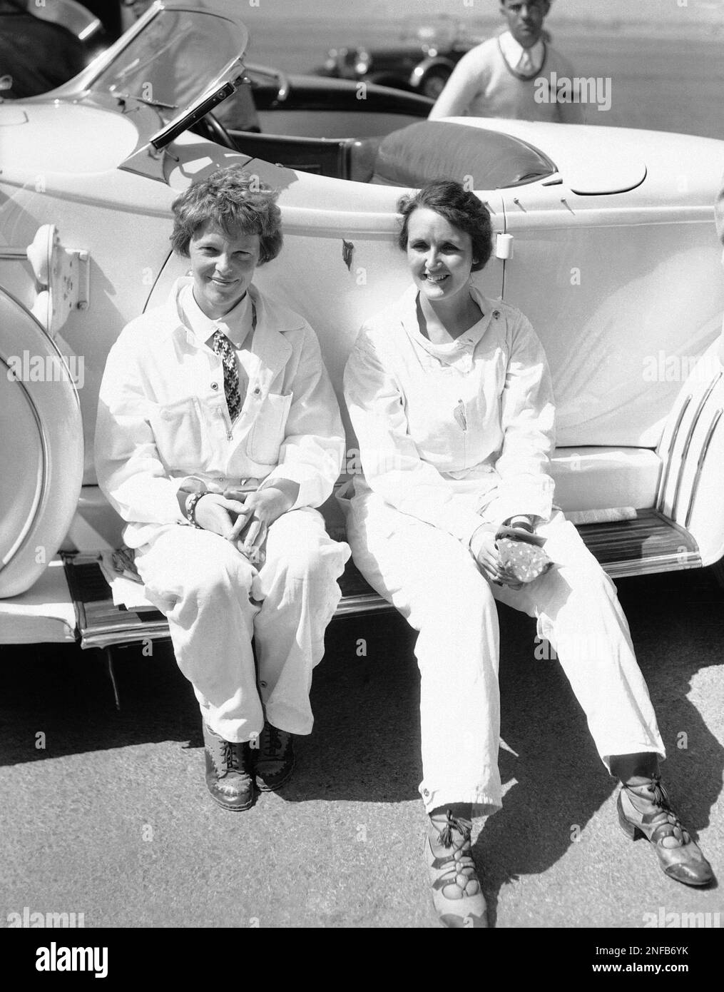 Amelia Earhart Putnam, left, and Ruth Nichols, both well known flyers ...