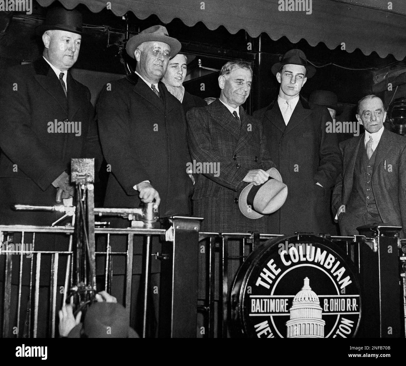 President-elect Franklin D. Roosevelt, second from left, shown with two ...