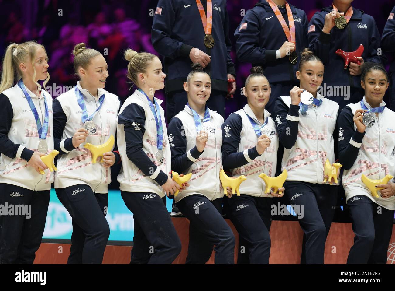 Team gb womens gymnastic team hi-res stock photography and images - Alamy