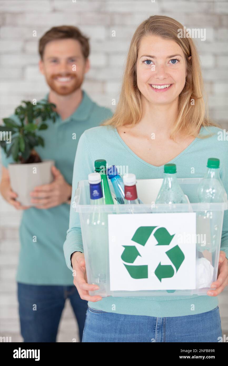 Taking out the recycling hi-res stock photography and images - Alamy