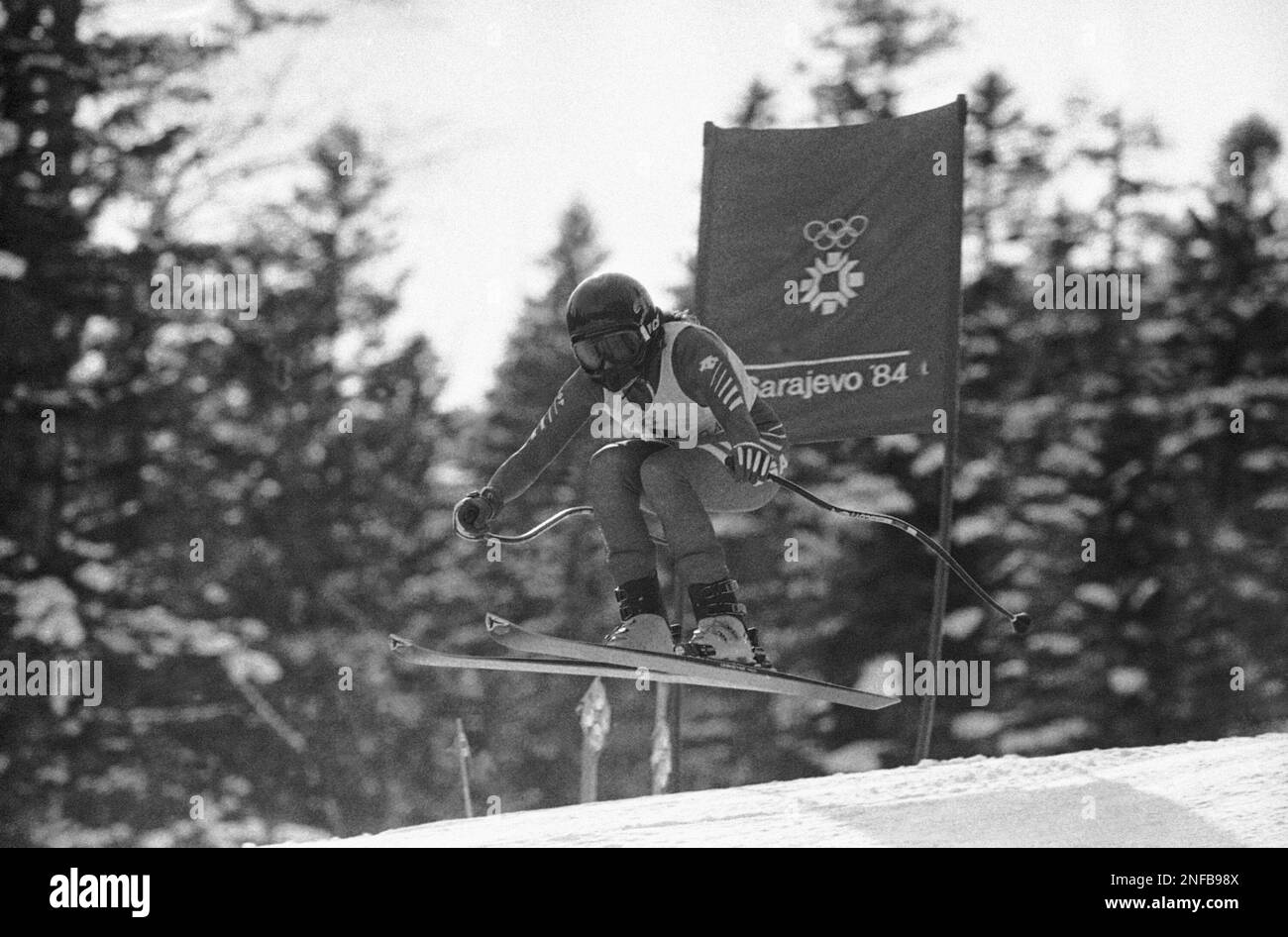 Holly Beth Flanders from the United States jumps over a bump on the ...