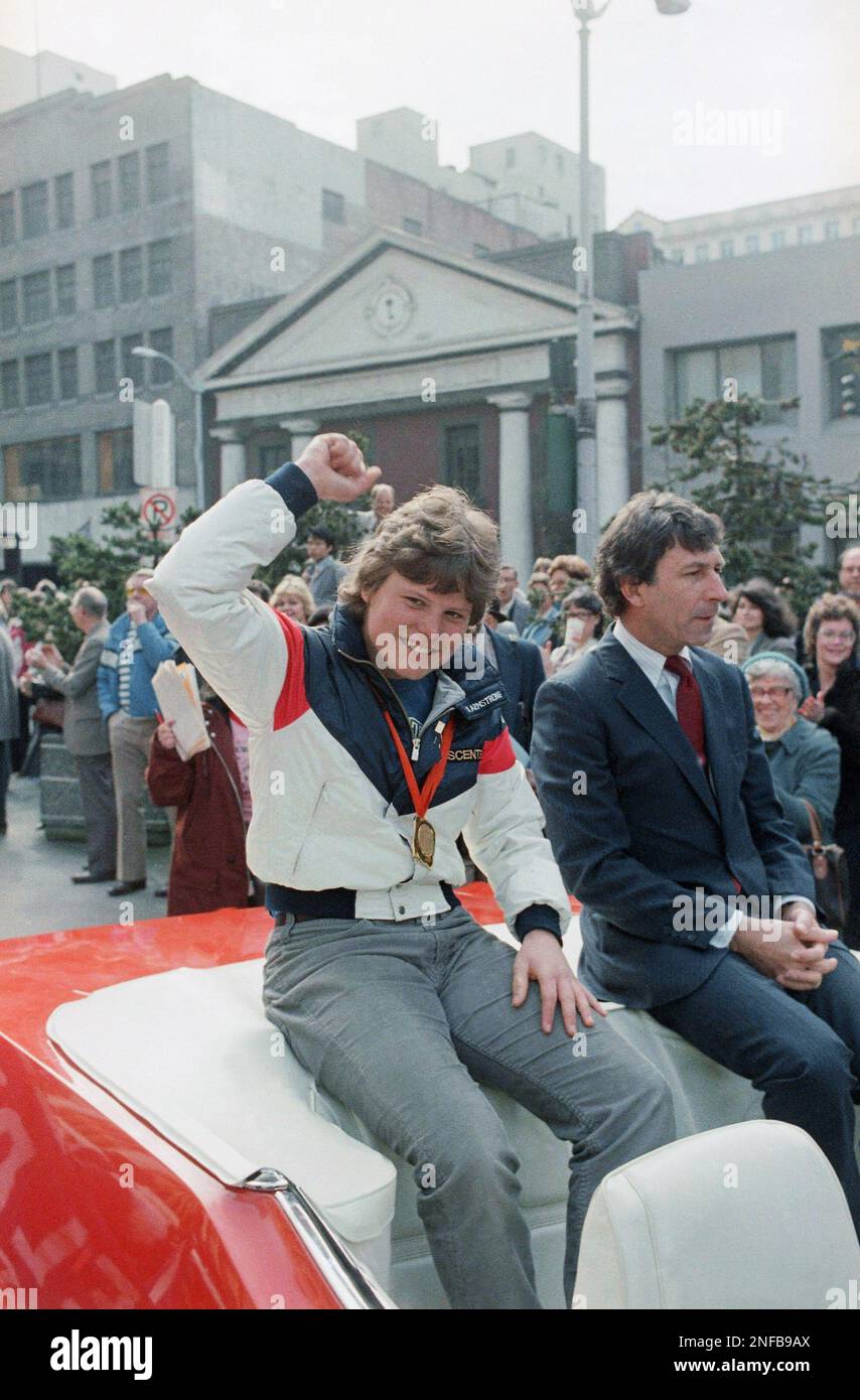 Photo shows Debbie Armstrong winter Olympic gold medal winner ...