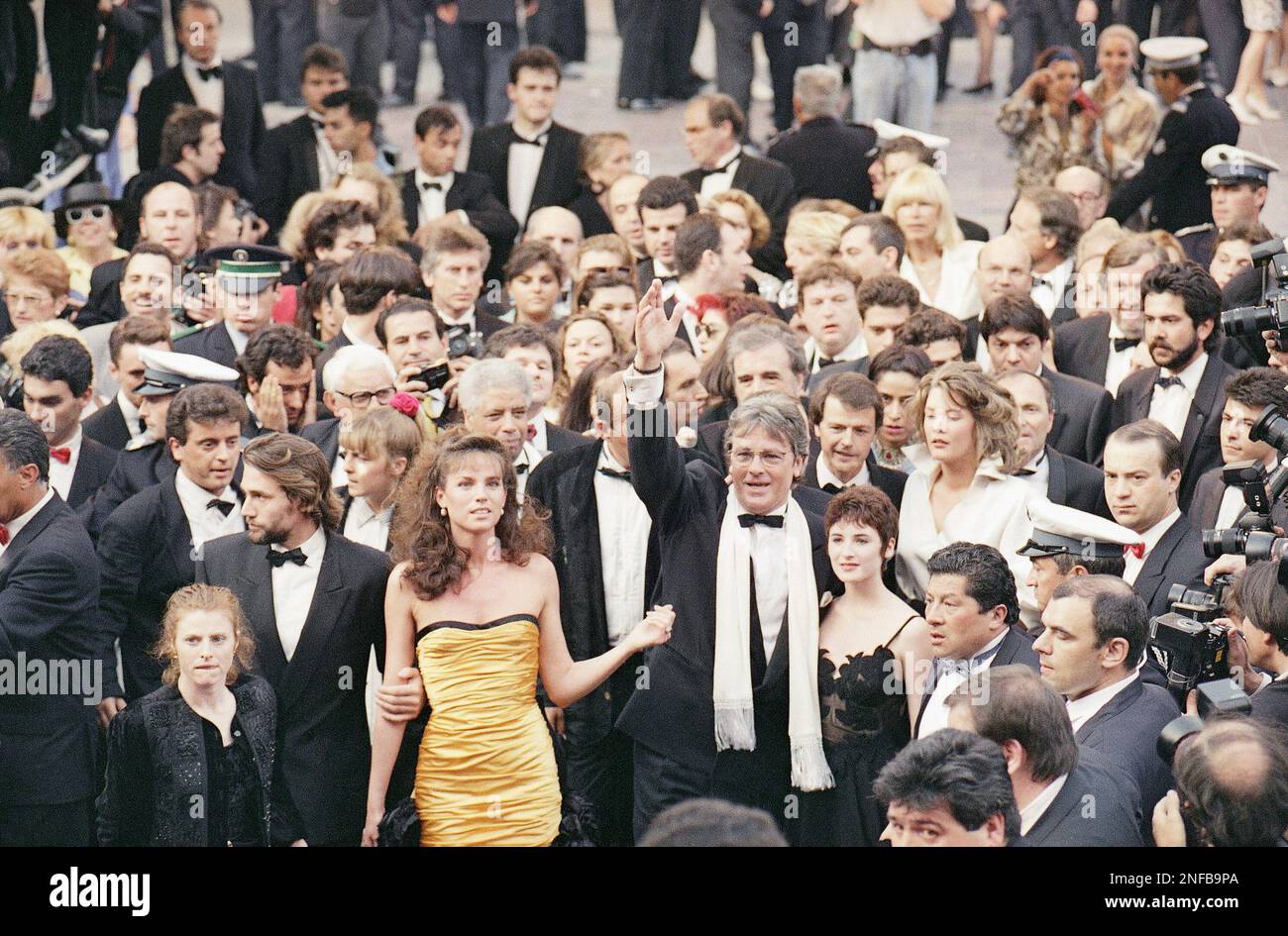 French film star Alain Delon arrives with his Dutch girlfriend Rosalie ...