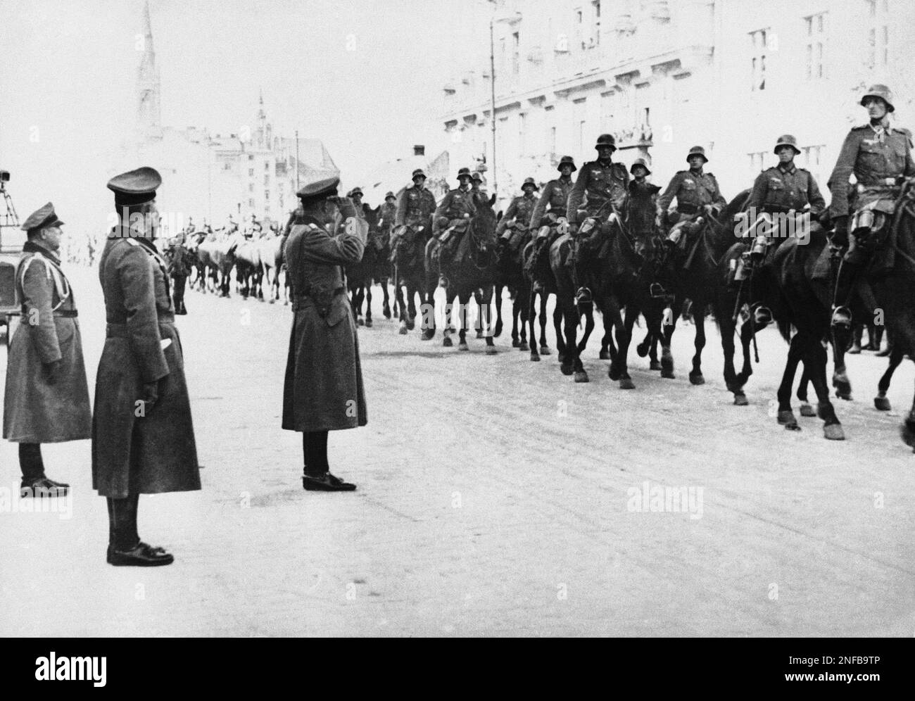 Following the siege of Warsaw, German troops march into the Polish ...