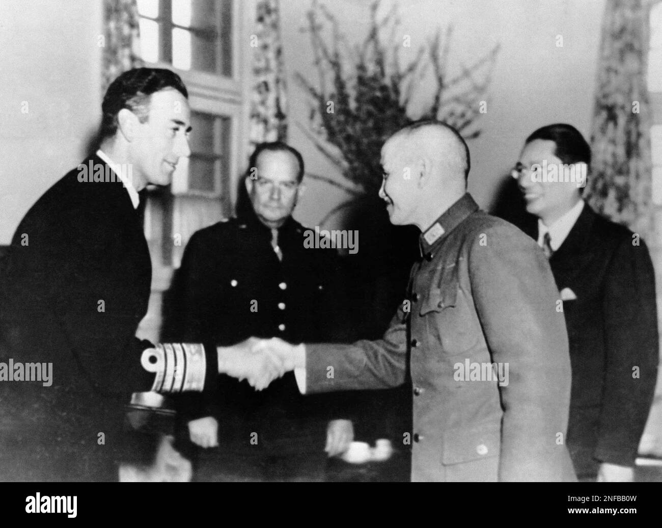 Lord Louis Mountbatten (left), Supreme Allied Commander of South East ...