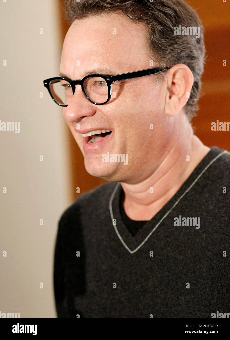 Actor Tom Hanks poses on the press line at "One Night Only...With a ...