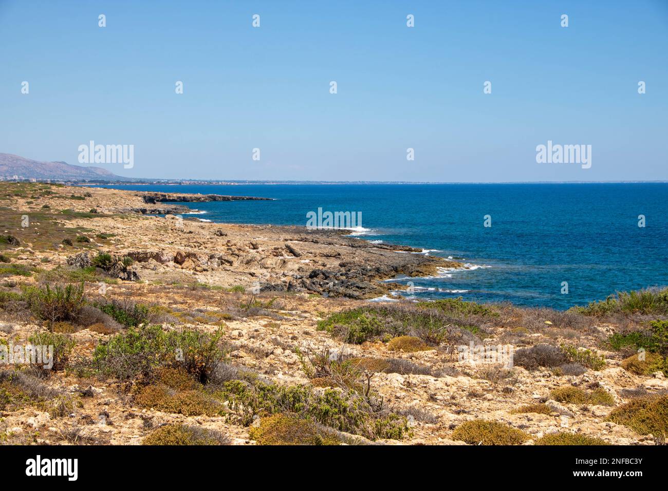 The path between sea and lagoon in the Vendicari Nature Reserve ...
