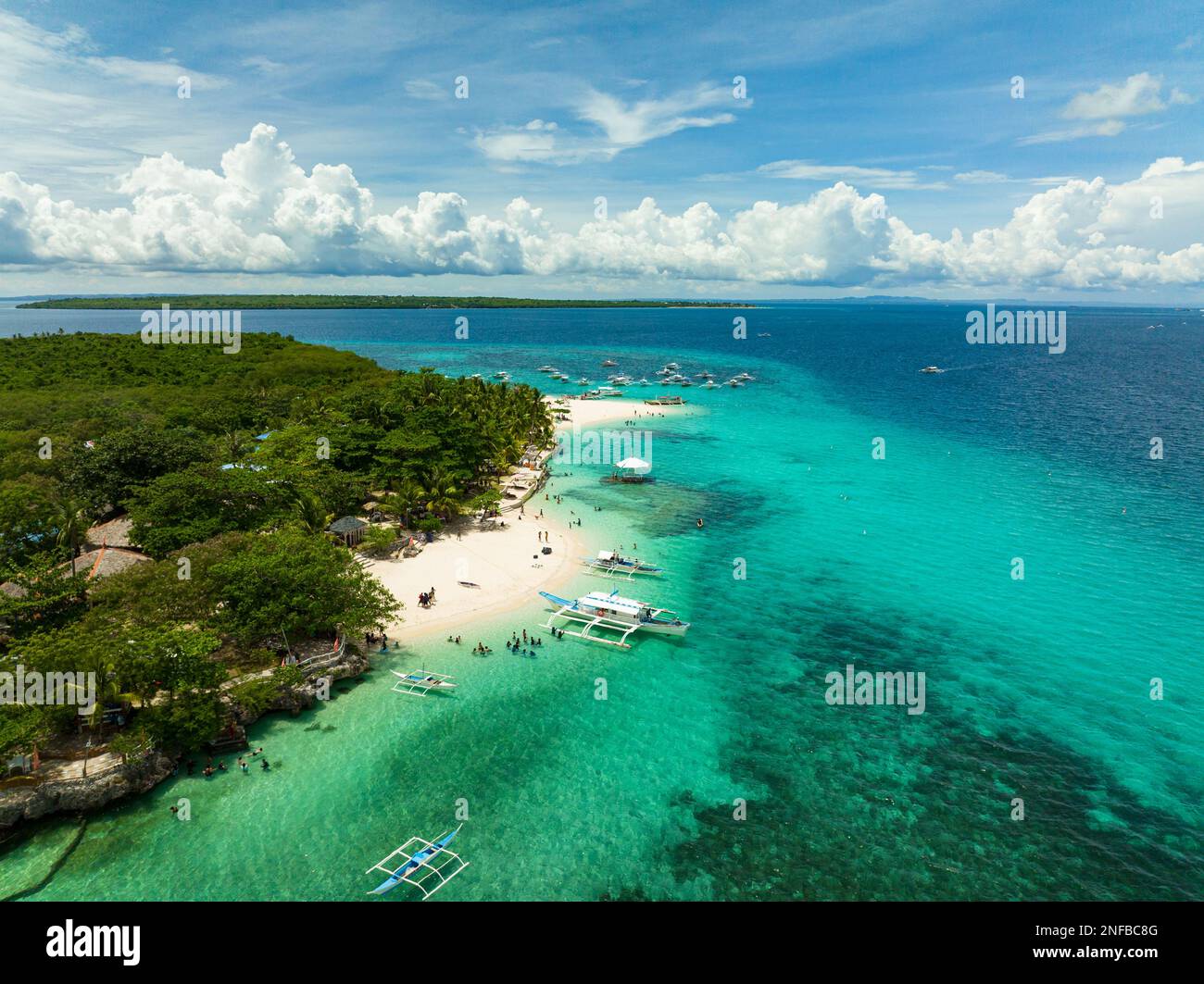 Beautiful beach in the blue lagoon. Virgin Island, Philippines Stock ...