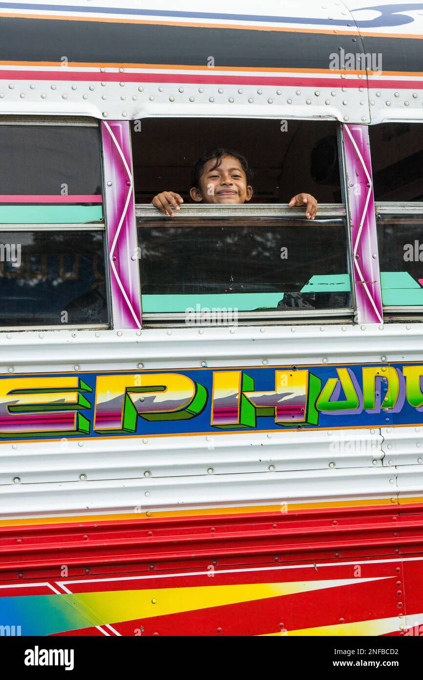 Red devil bus in portobelo hi-res stock photography and images - Alamy