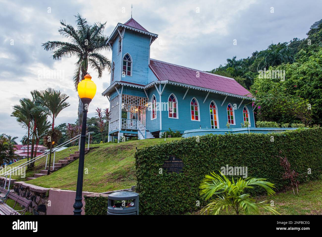 A reconstructed church of Afro-Antillean origin in Mi Pueblito in ...