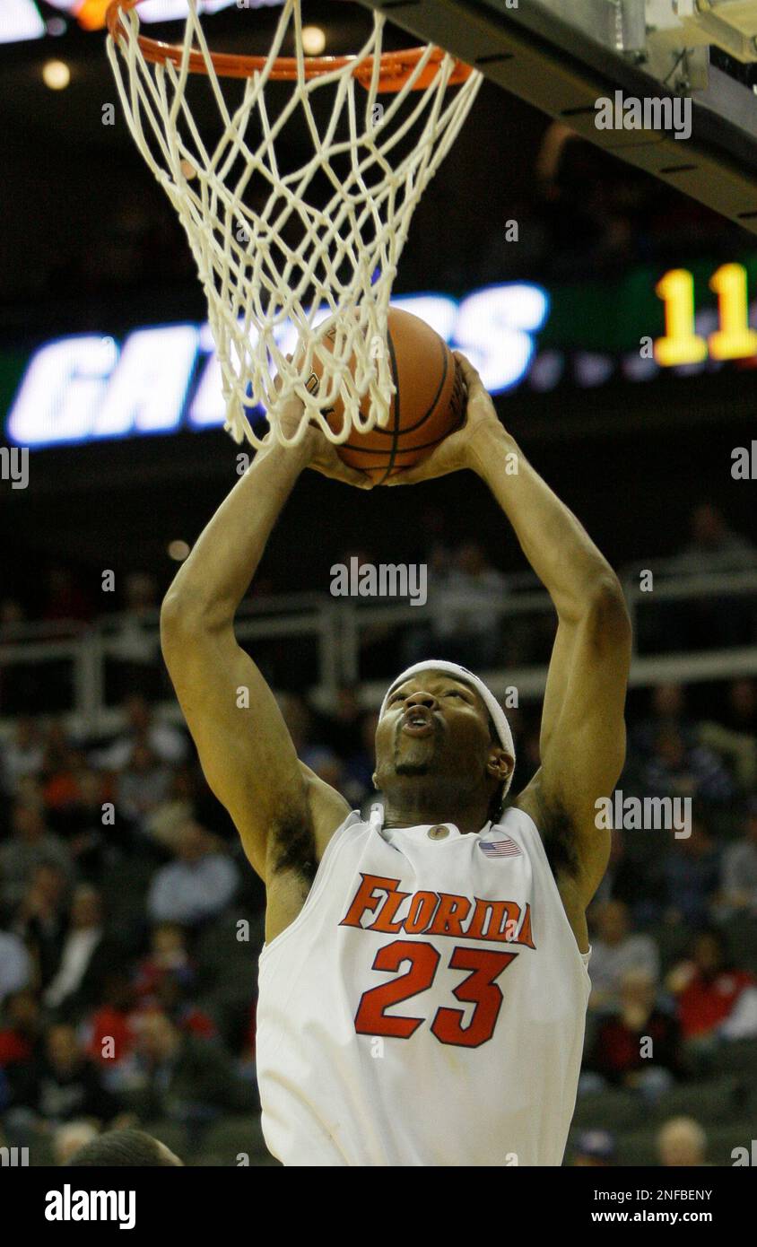 Florida forward Alex Tyus puts up a shot during the first half of a CBE ...