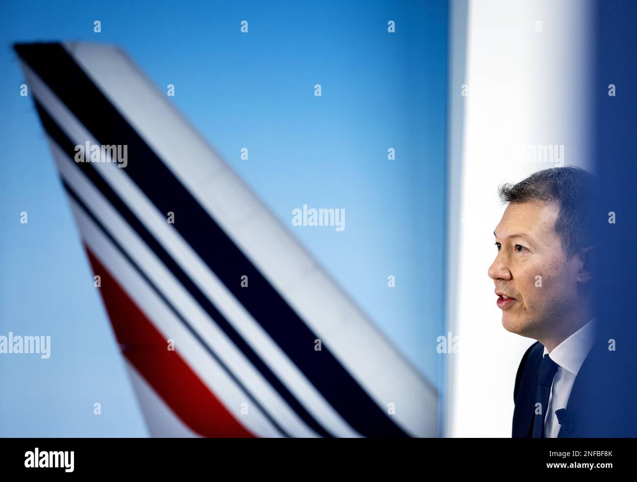 PARIS - Benjamin Smith, CEO Air France-KLM during the explanation of ... PARIS - Benjamin Smith, CEO Air France-KLM during the explanation of ...