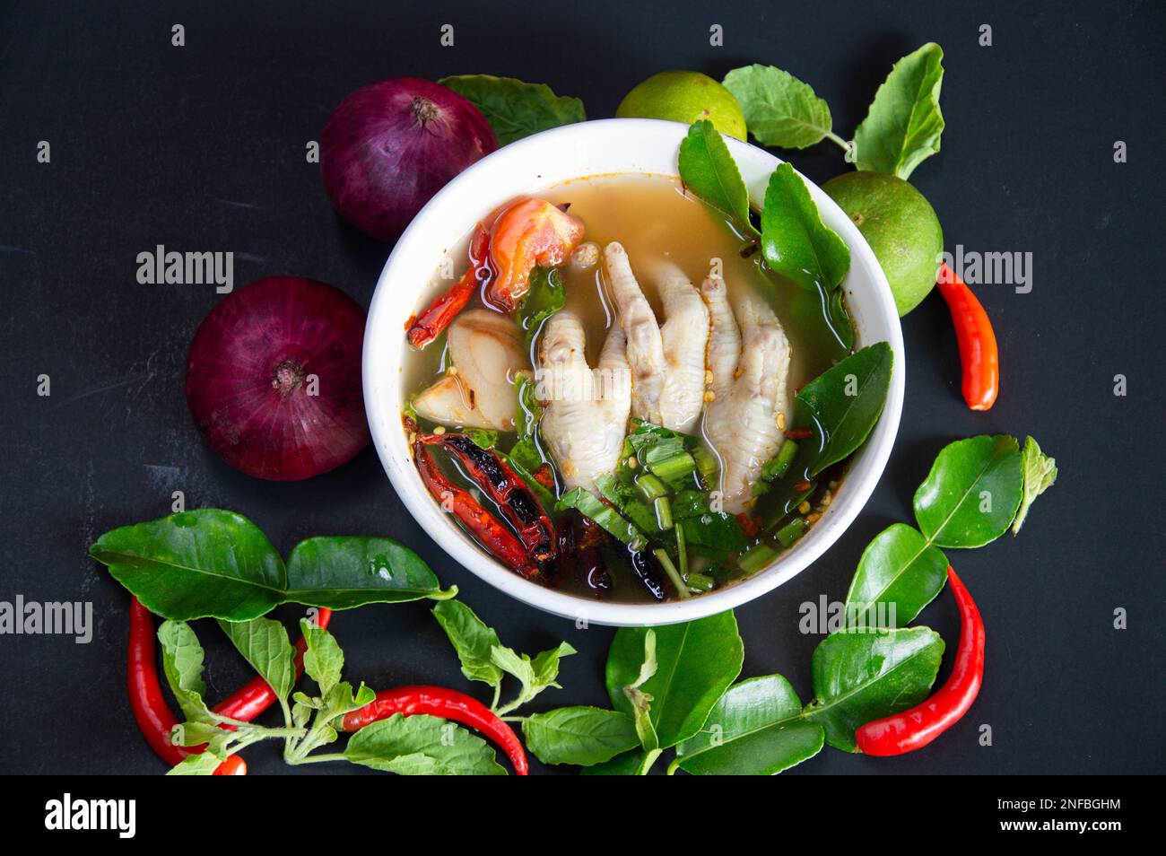 Tom Yum Chicken Leg Thai Food Original, Super Tom Yum Stock Photo - Alamy