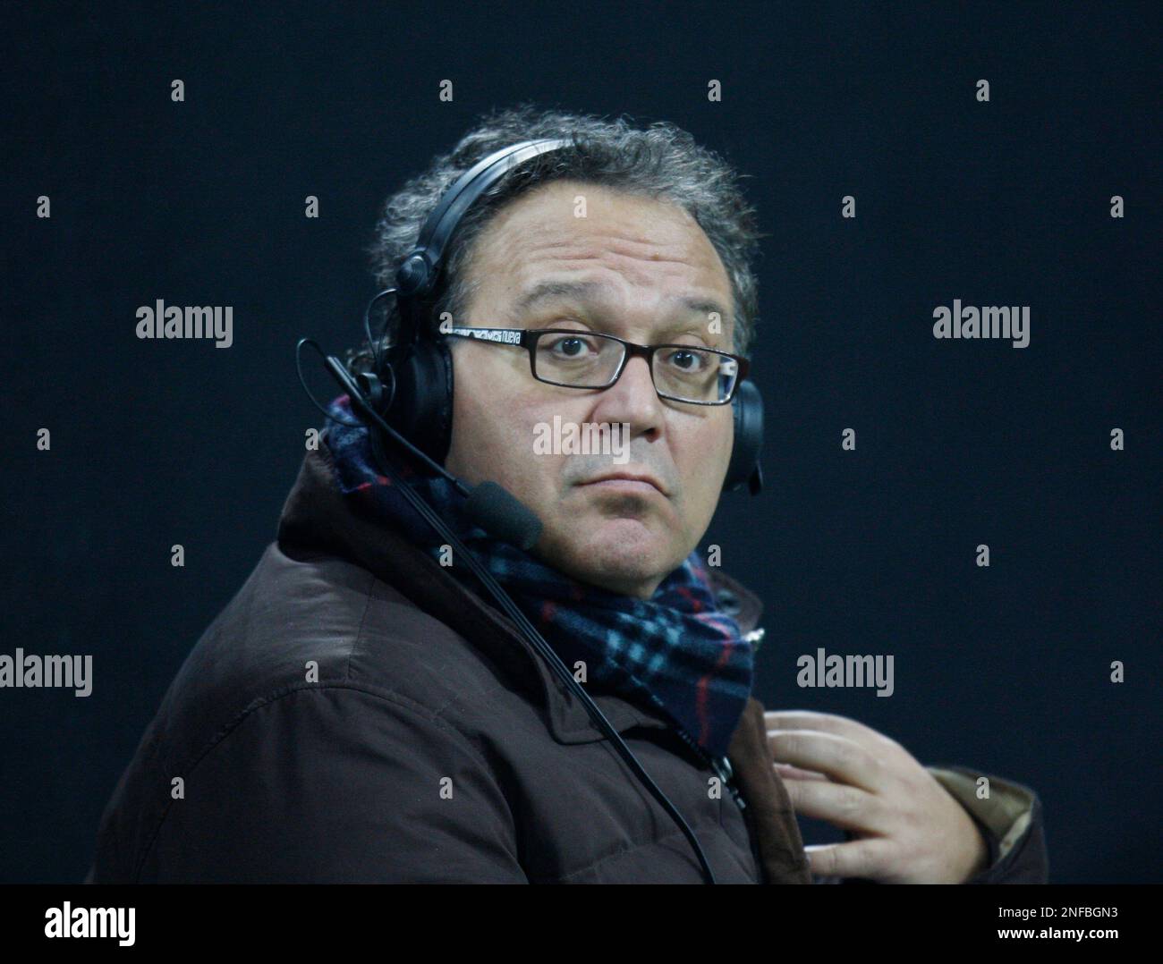 Rai journalist Enrico Varriale attends the soccer match between Inter ...
