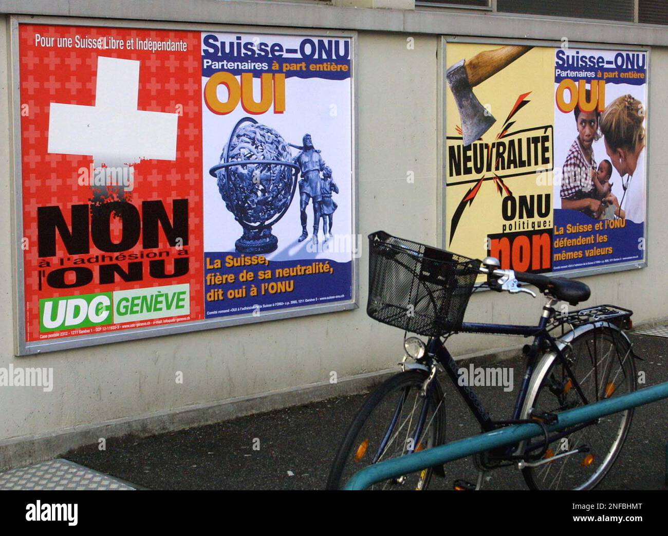 Volksabstimmung der Schweizer ueber den Beitritt der Schweiz zu den Vereinten Nationen (UNO ...